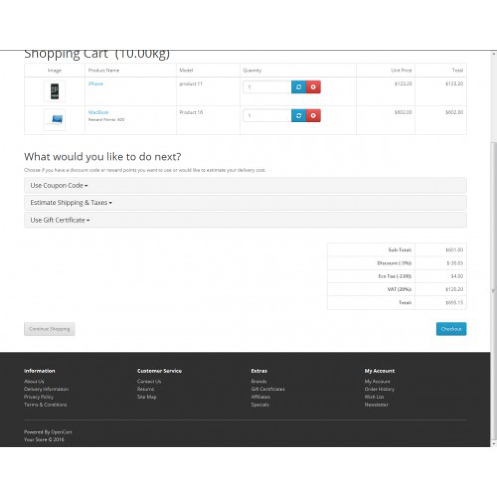 Opencart Additional discount based on Order Total