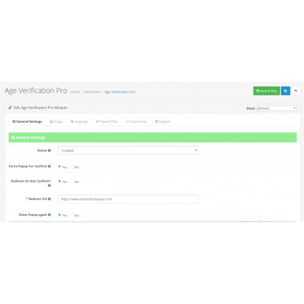 Age Verification Pro- Opencart Modules, Opencart Addons