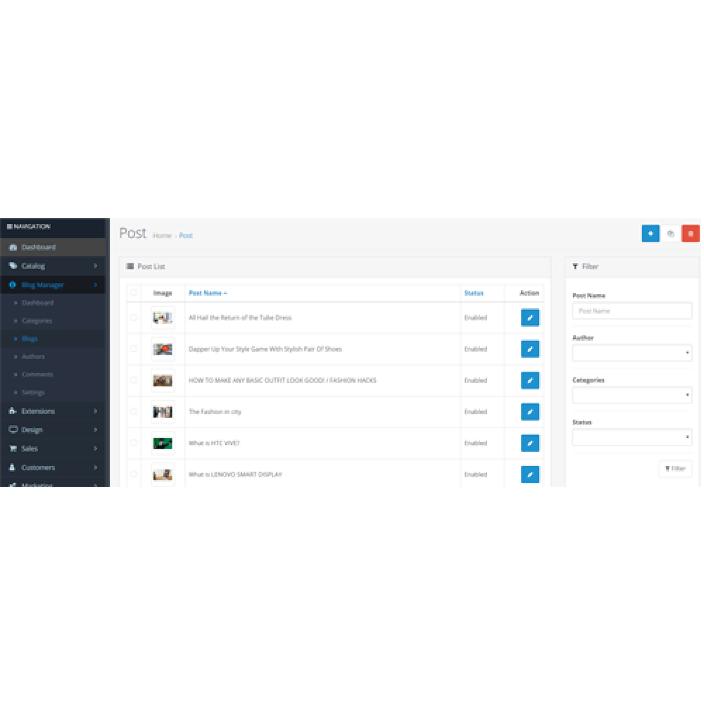 OpenCart Blog Manager- SEO friendly Blog Manager
