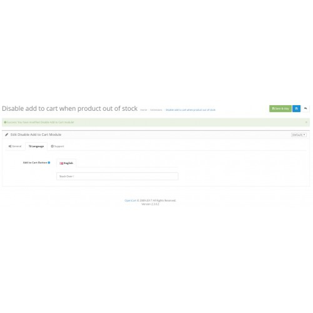 OpenCart Disable add to cart when product out of stock OpenCart Disable add to cart when product out of stock