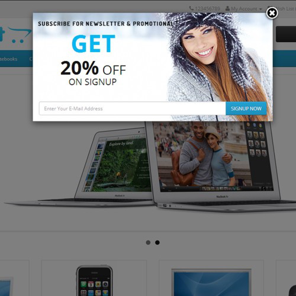 OpenCart Get Discount Coupon On Registration-Discount Coupon