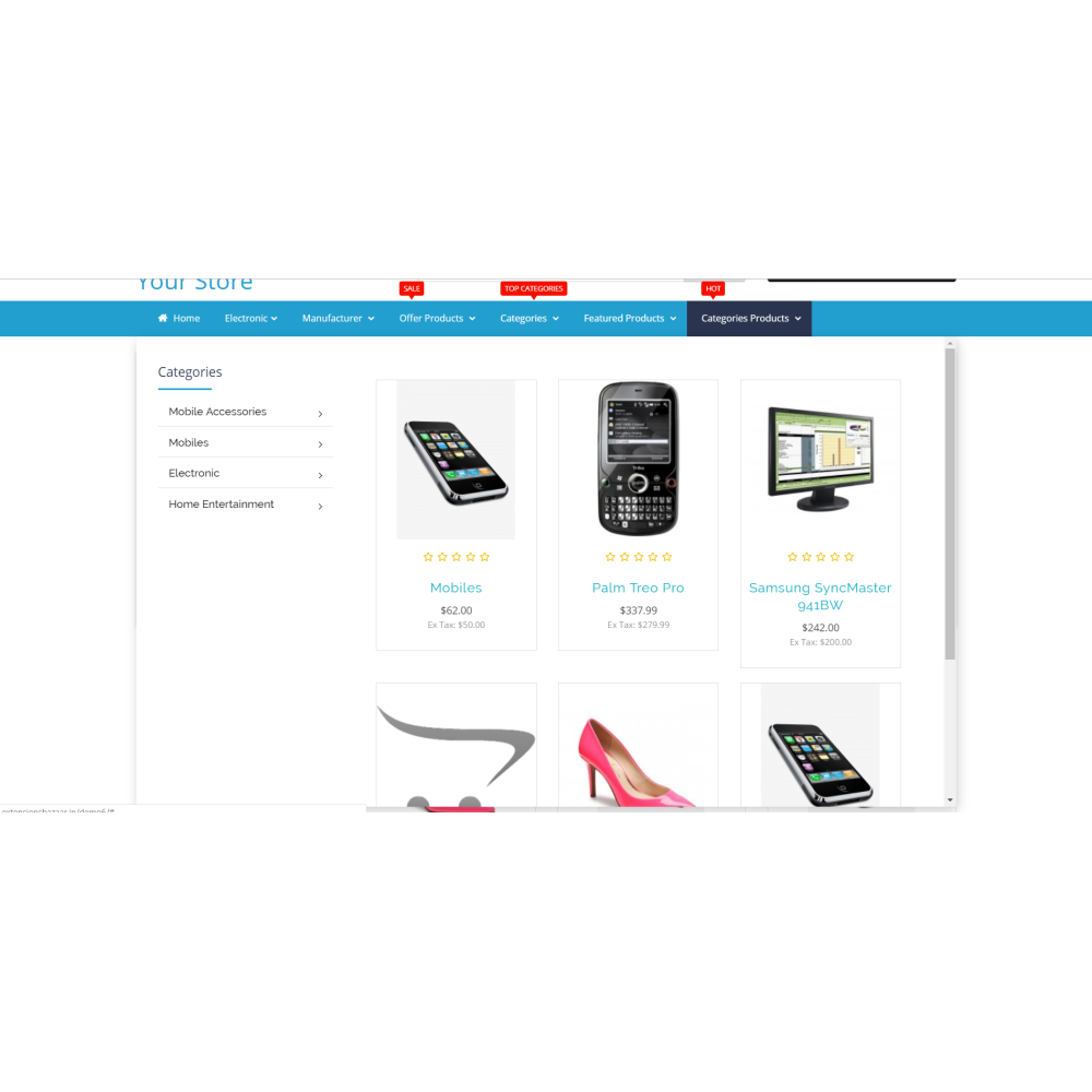 Opencart Mega Menu Pro - Mega menu - Opencart Mega menu