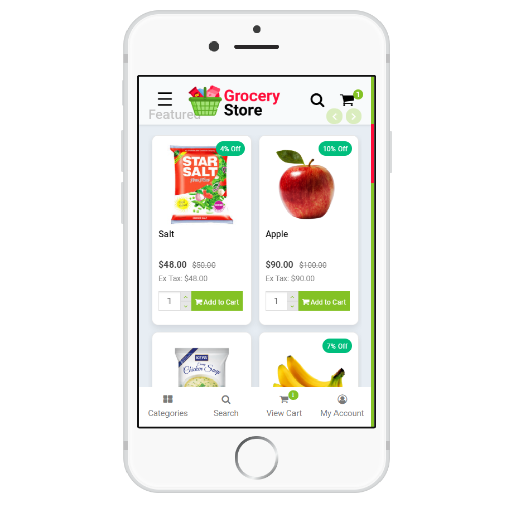Mobile Grocery Opencart Theme