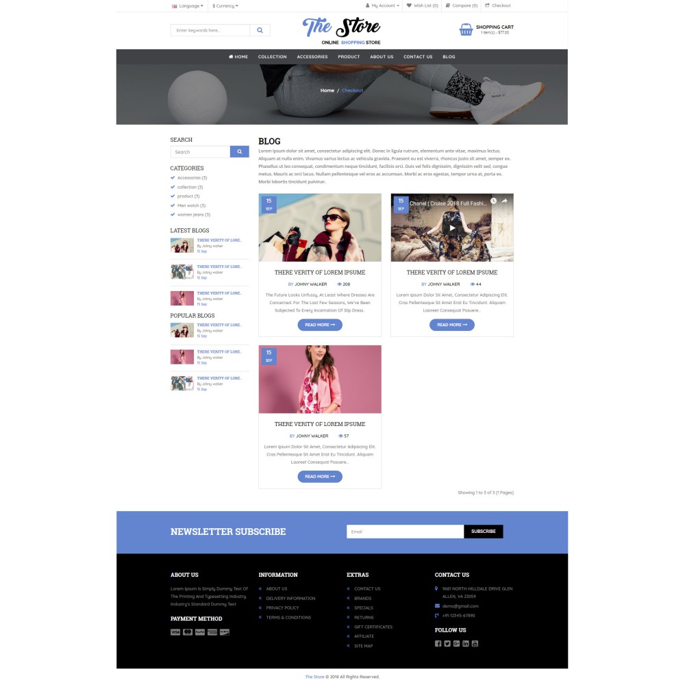 The Store - OpenCart 3 Multipurpose Theme - Online Store